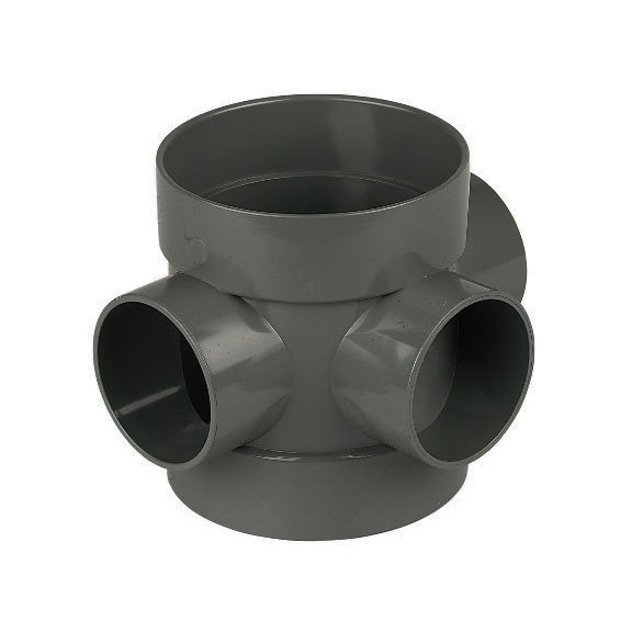 FloPlast 110mm Anthracite Grey Short Boss Pipe - SP583AG
