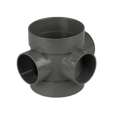 FloPlast 110mm Anthracite Grey Short Boss Pipe - SP583AG