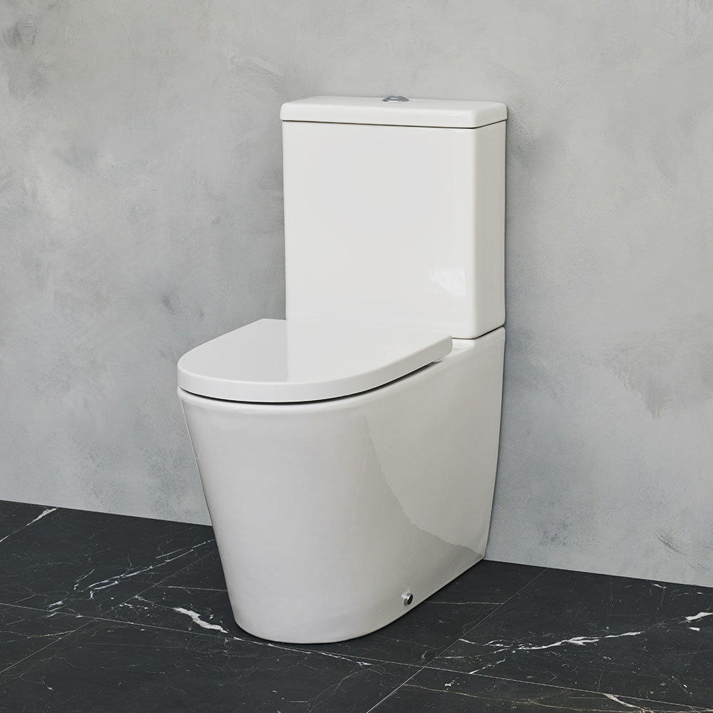 Britton Bathrooms Sphere Rimless Close Coupled Toilet + Soft Close Seat