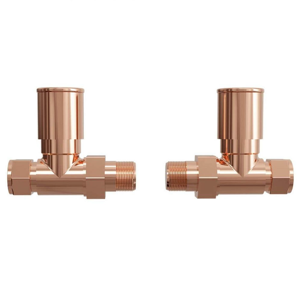 Modern Rose Gold Radiator Valves - Straight - SRHVS3 | Victorian ...