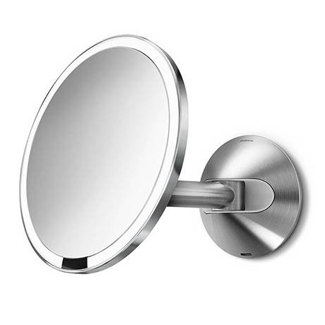 simplehuman Rechargeable Wall Mounted 20cm Cosmetic Sensor Mirror - ST3002