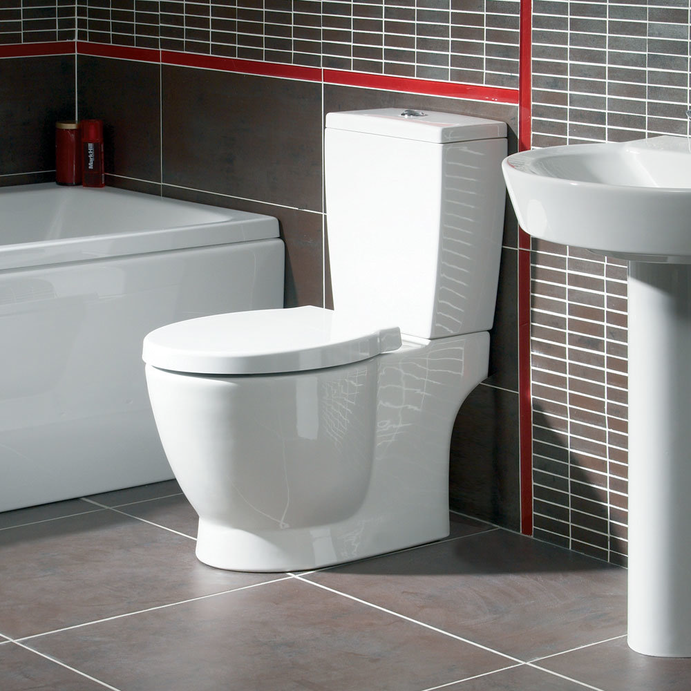 Vitra - Sunrise Close Coupled Toilet (Open Back) at Victorian Plumbing UK