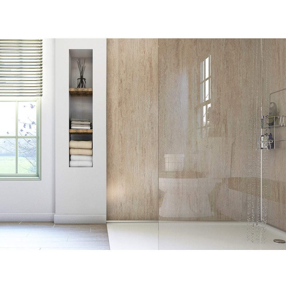 Travertine Shower Wall Panels - Stone | Victorian Plumbing