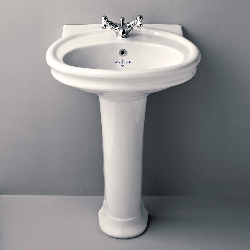 Silverdale Hillingdon 650mm Wide Basin With Full Pedestal | Now Online