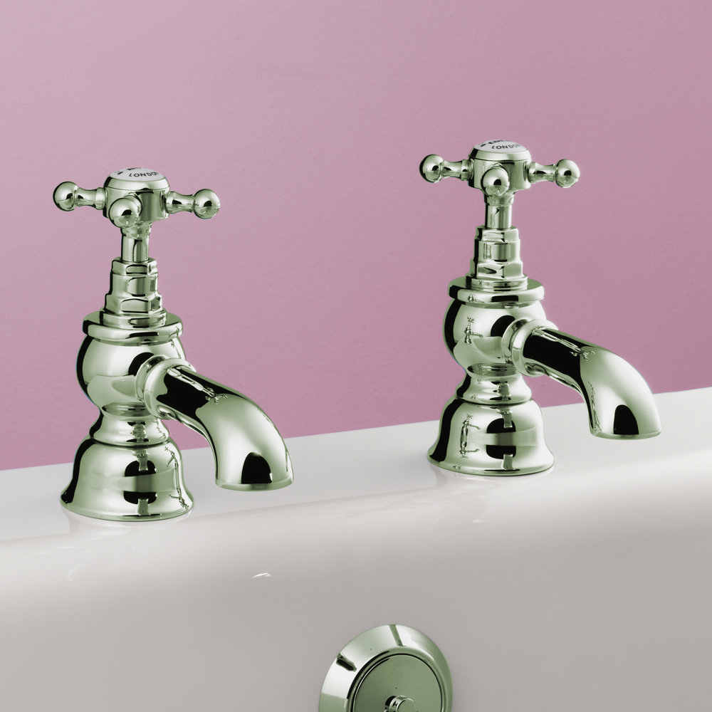 Silverdale Victorian Bath Pillar Taps | Nickel Finish | Available Now