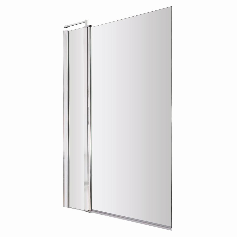 1400 Hinged Square Bath Screen with Fixed Panel - NSSQ1
