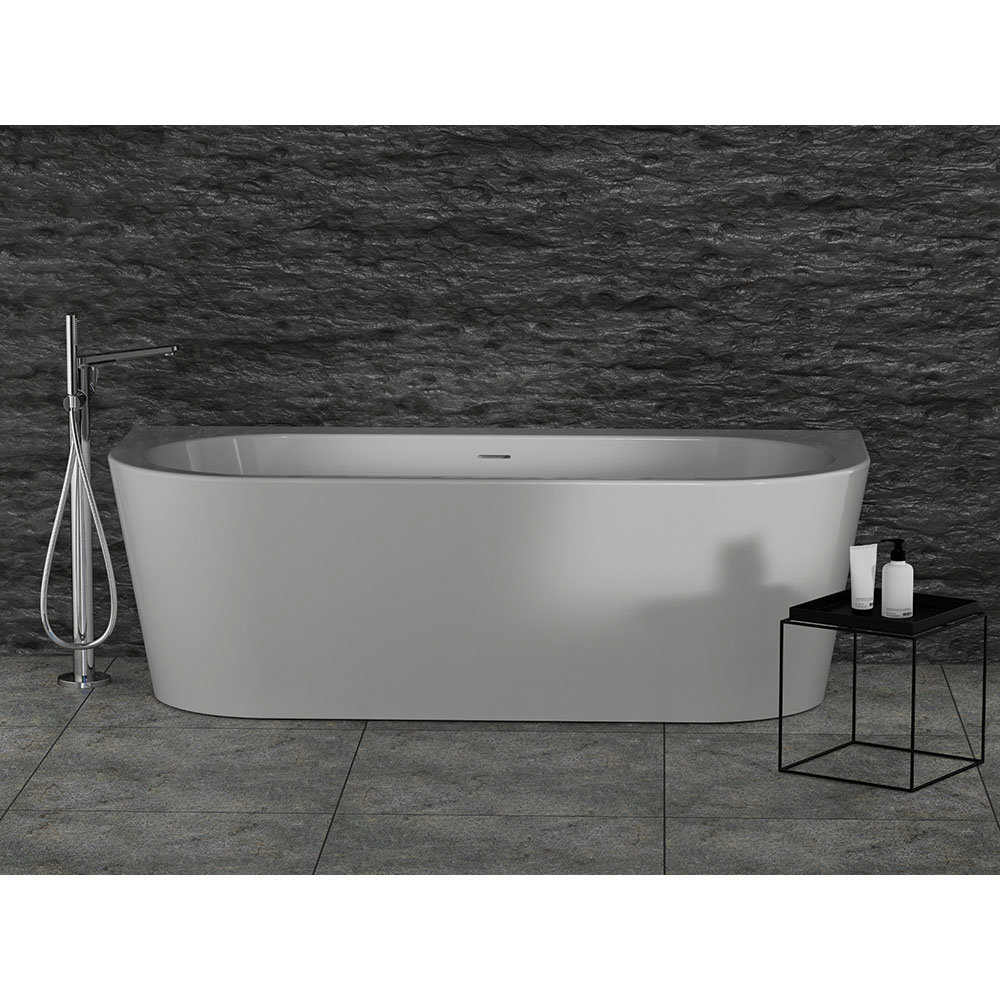 Ideal Standard Adapto 1800 x 800mm D-Shape Freestanding Bath with ...