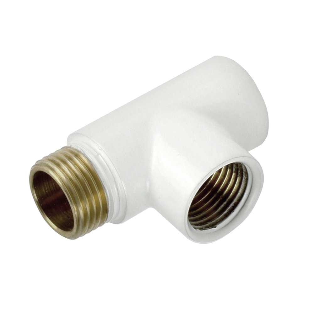 White T-Piece for Dual Fuel | Victorian Plumbing UK