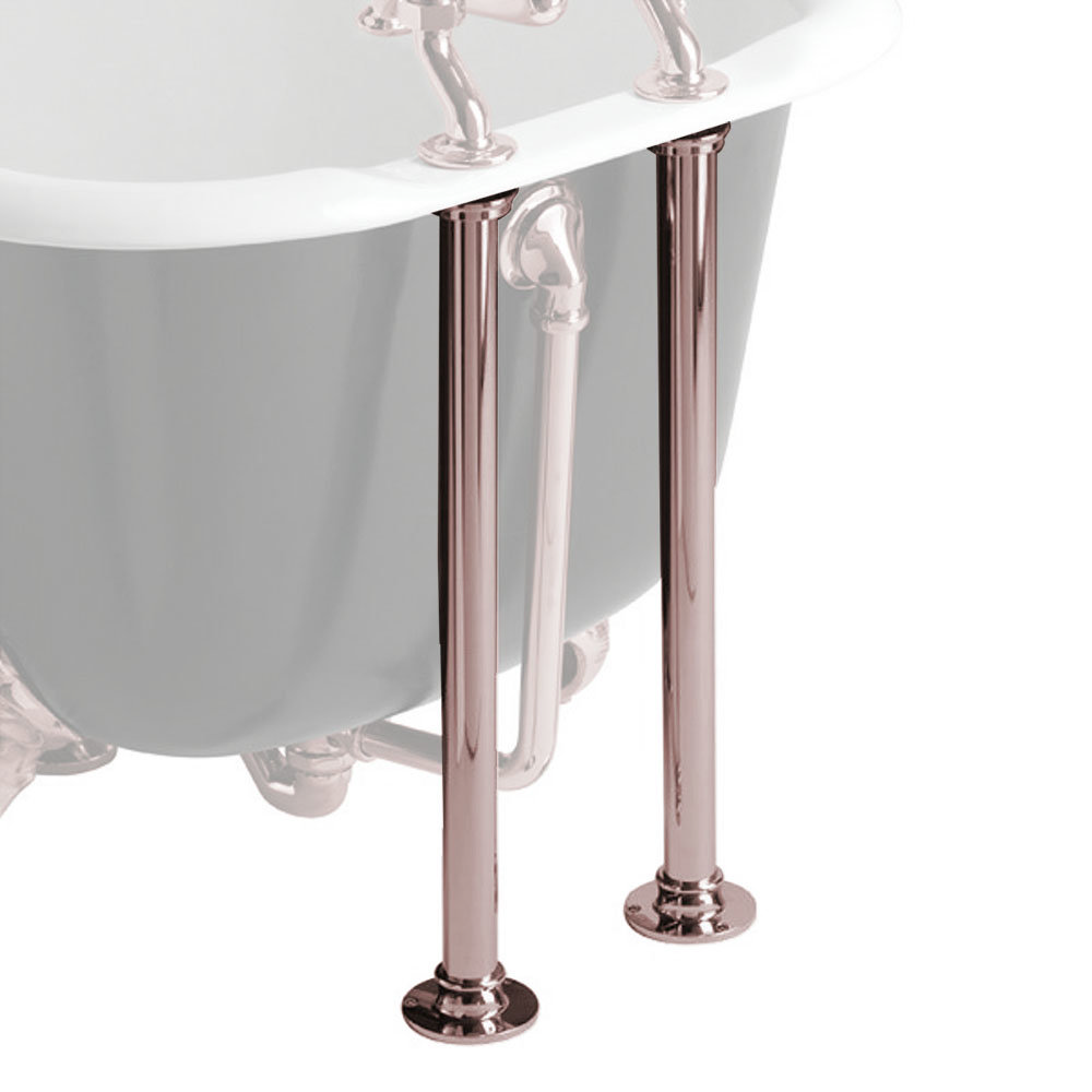 Heritage Bath Pipe Shrouds - Rose Gold - THRG30 | Victorian Plumbing UK