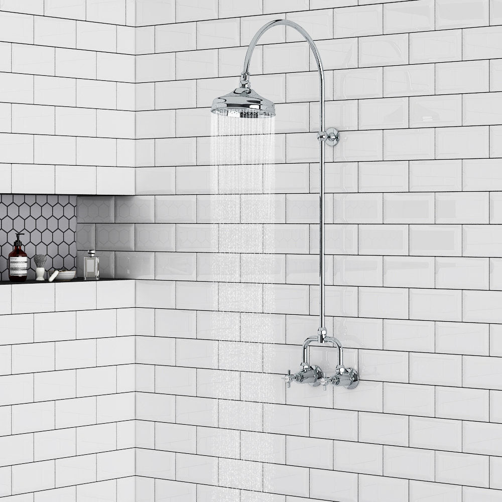 Keswick Traditional Exposed Manual Mixer Shower with Arching Shower ...