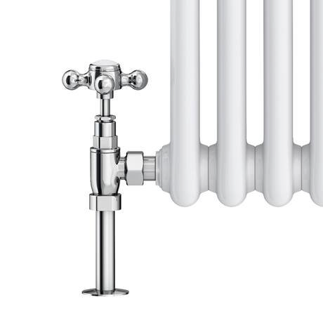 Ashford Chrome Angled Traditional Radiator Valves | Victorian Plumbing
