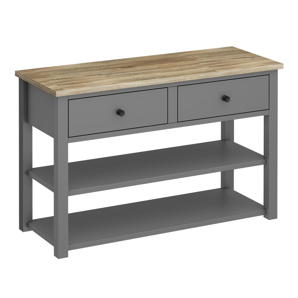 Trafalgar Countertop Basin Unit - Grey incl. Matt Black Handles ...