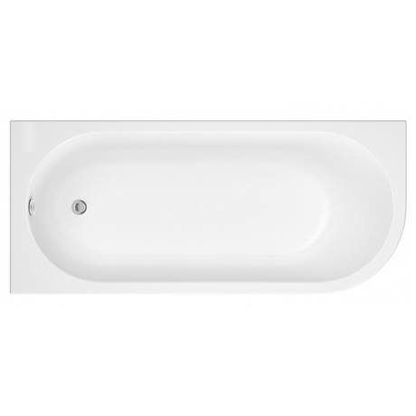 Trojan J-Shaped 1700mm Single Ended Bath + Curved Panel | Victorian ...