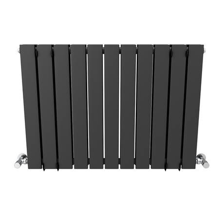 Anthracite Double Flat Panel Horizontal Radiator