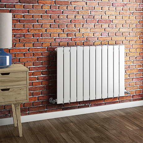 Single White Radiator - 600mm High | Victorian Plumbing