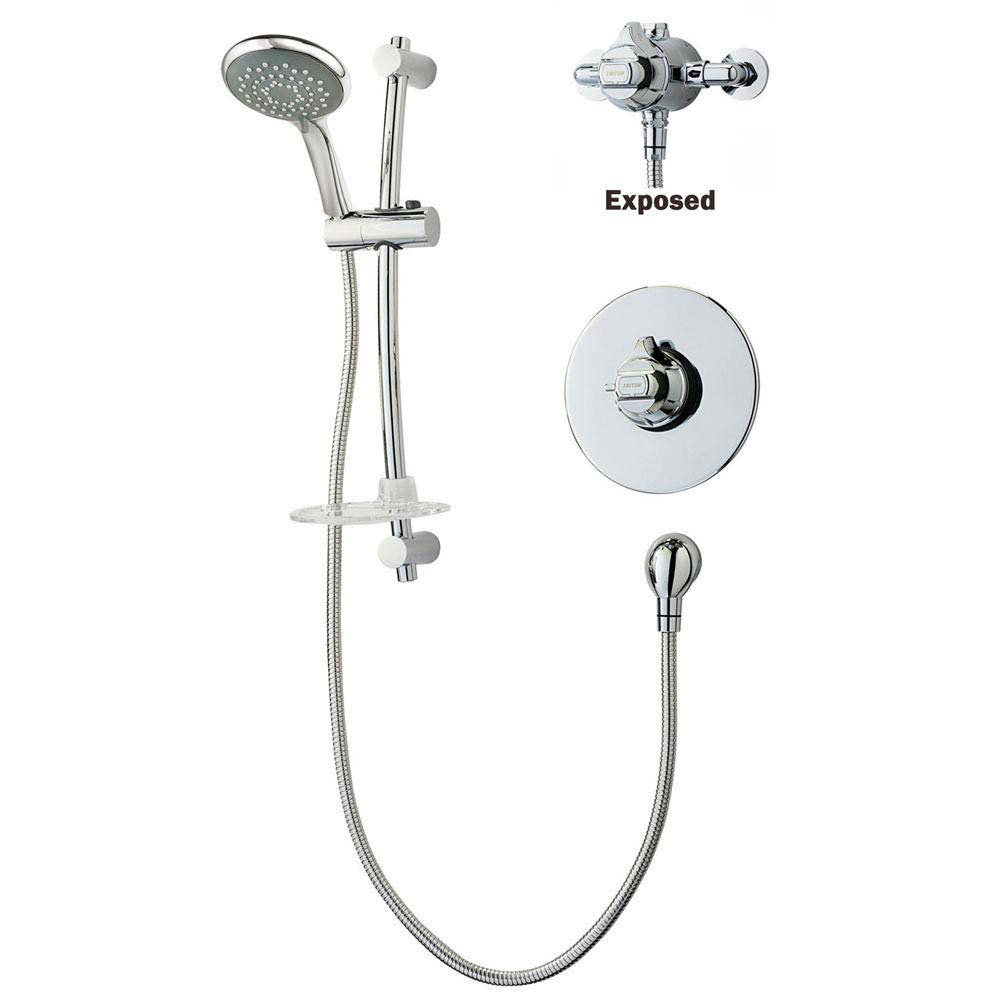 Triton Dart Exposed/Built-In Concentric Thermostatic Shower Mixer & Kit ...