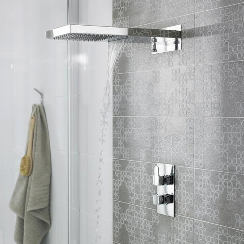 Ultra Rectangular Shower Head with Water Blade & Diverter - HEAD86 at ...