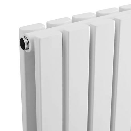Urban Vertical Double Panel Radiator In White | Victorian Plumbing