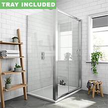 Orion Frameless Sliding Shower Enclosure 1600x800mm| At Victorian Plumbing.co.uk