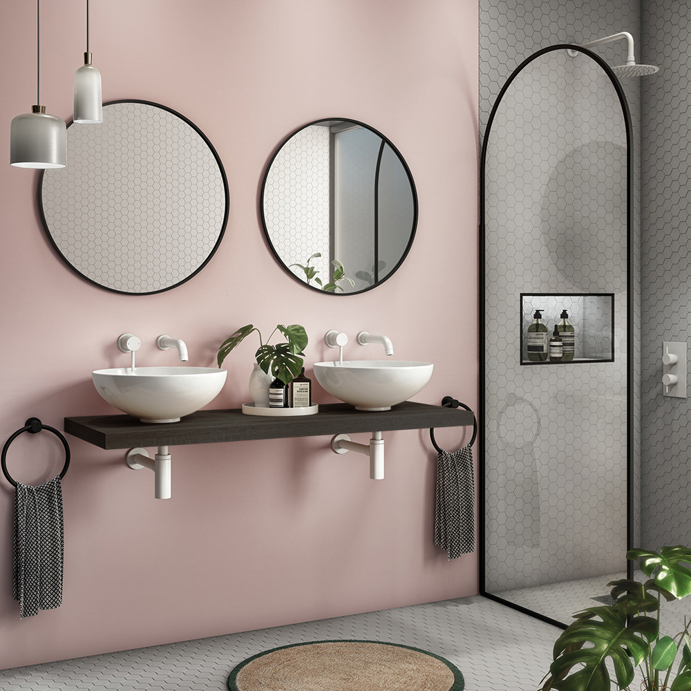 Venice Floating Basin Shelf (Dark Oak - 1200mm Wide) | Victorian ...