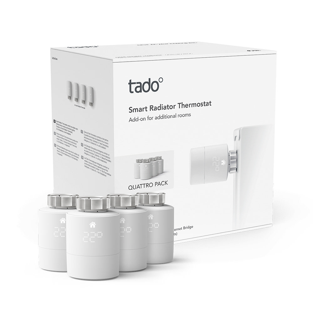 Tado Smart Radiator Thermostats V3+ Add-on (4 Pack)