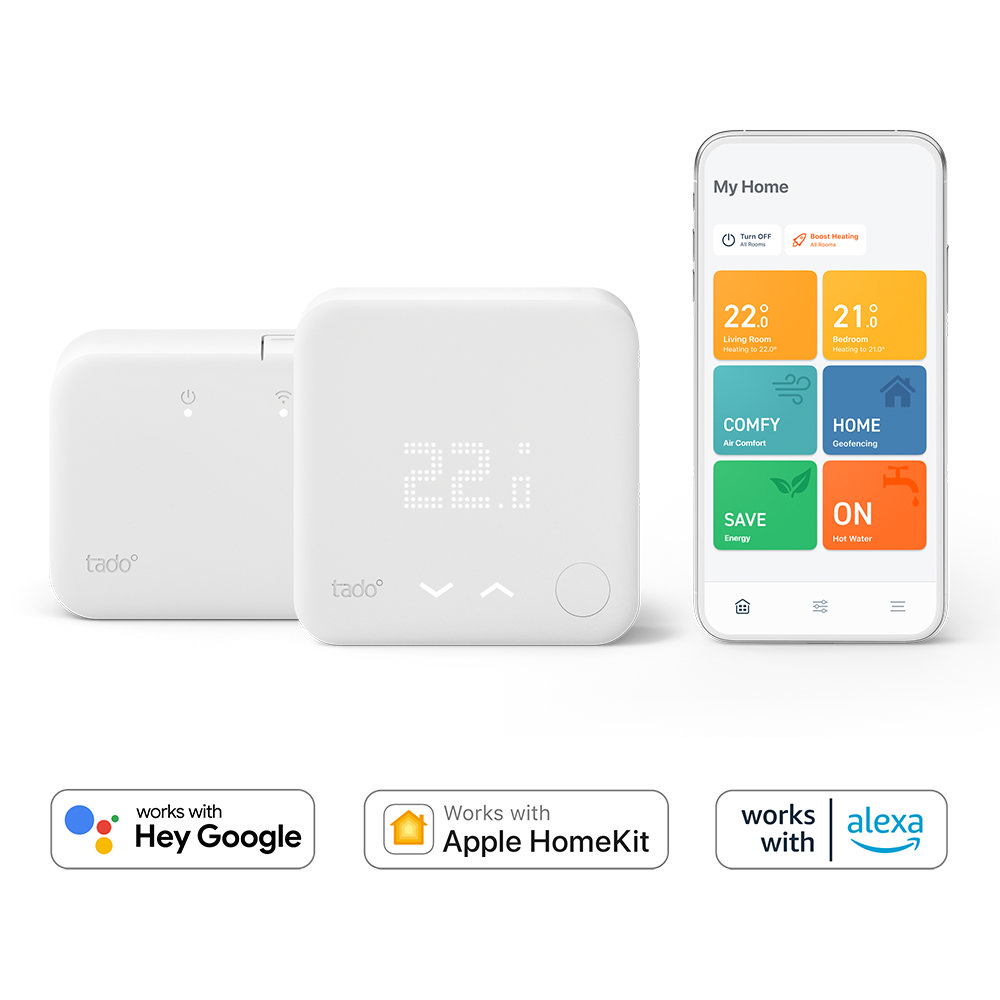 Tado Wireless Smart Thermostat V3+ Starter Kit with Hot Water Control