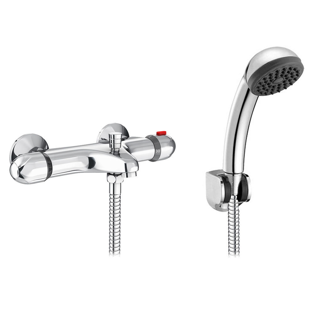 Modern Wall Mounted Thermostatic Bath Shower Mixer Valve with Shower ...