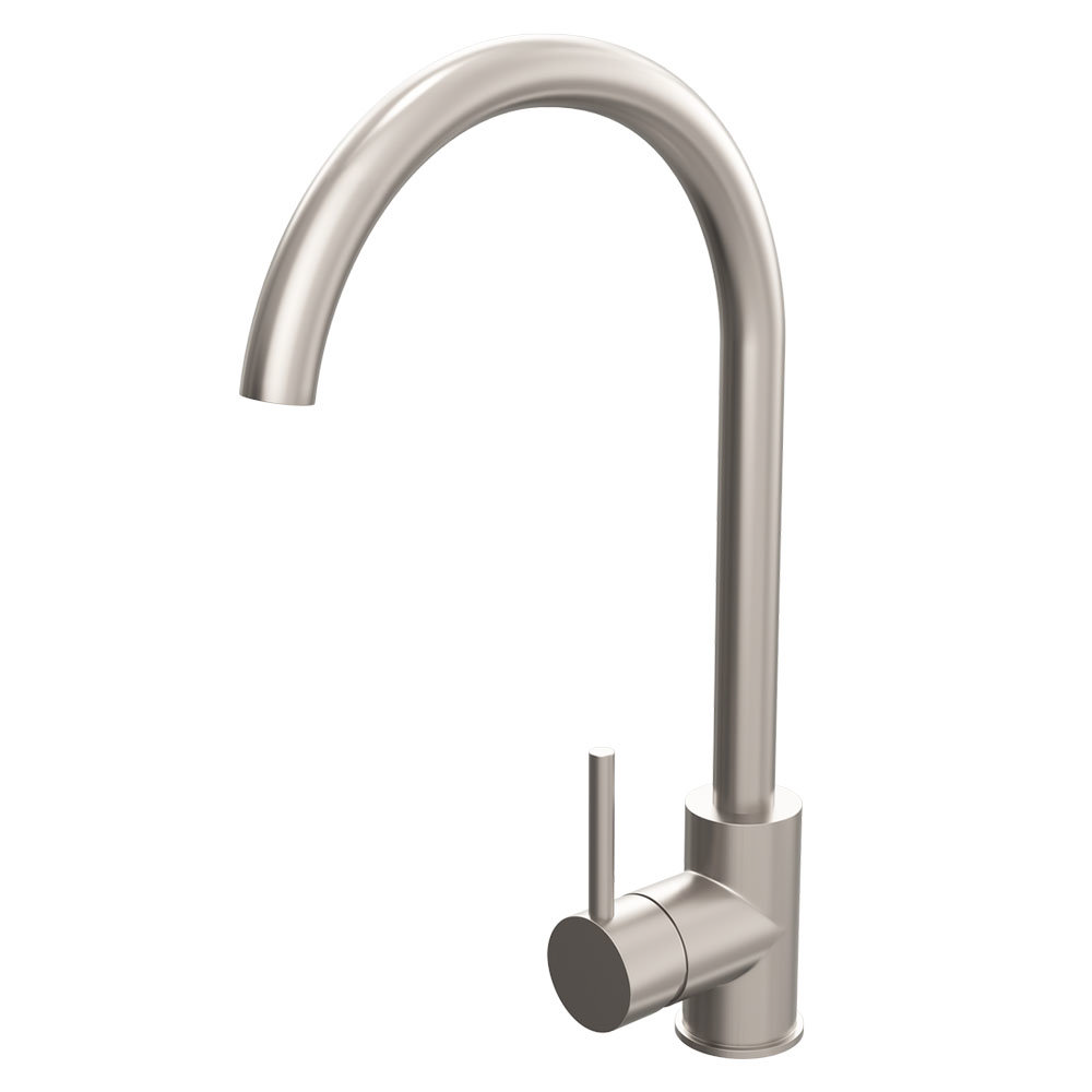Venice Modern Kitchen Mixer Tap with Swivel Spout - Brushed Nickel