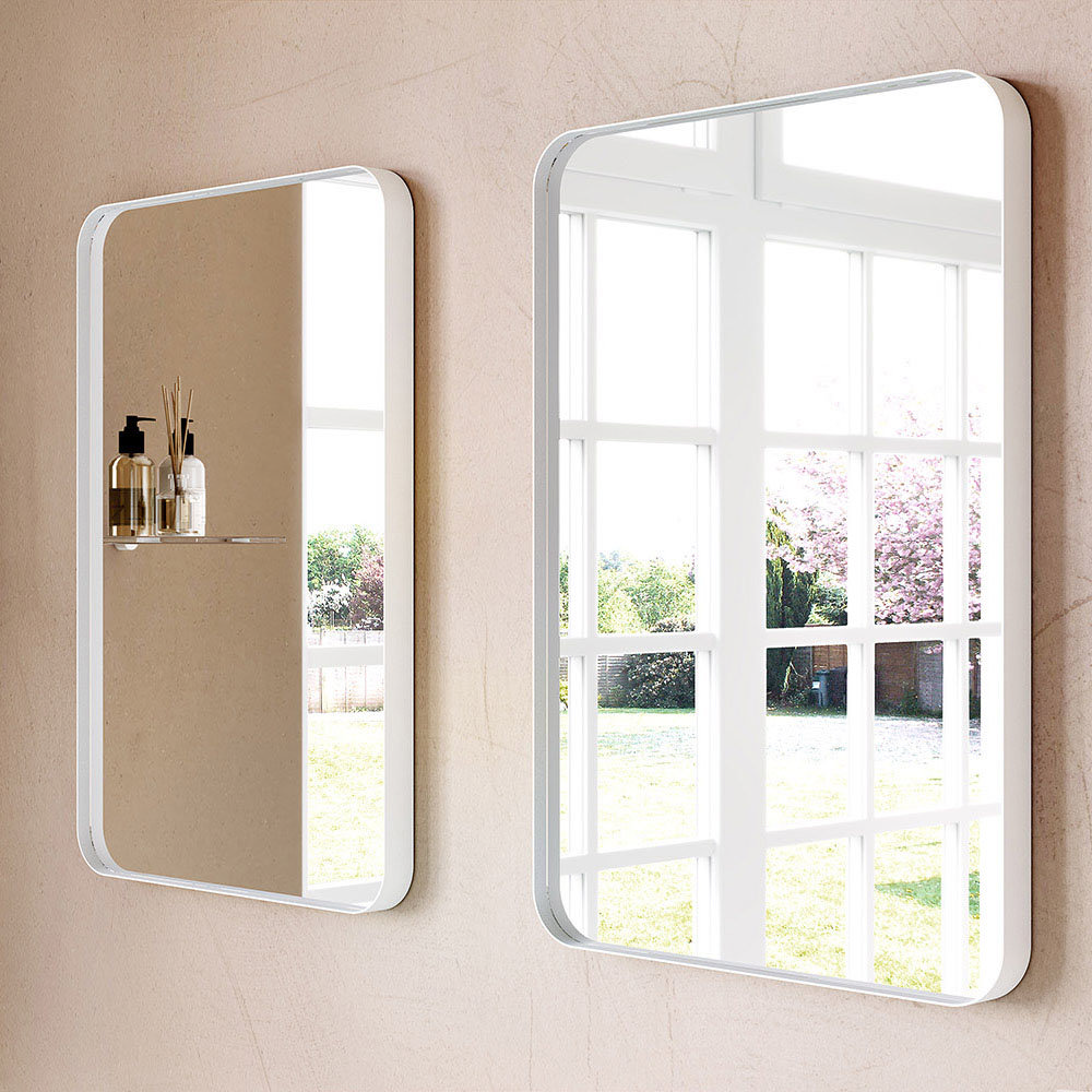 Venice White Frame 500 x 750mm Rectangular Mirror