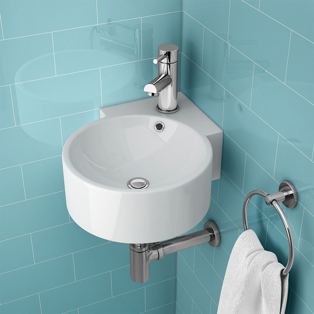 Othello Round Wall Hung Corner Basin | Now At Victorian Plumbing