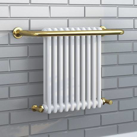 Bromley Vintage Gold Traditional Wall Hung Towel Rail Radiator (742 x ...