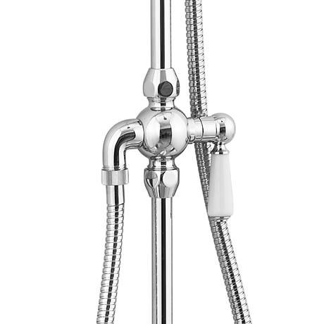 Victorian Grand Rigid Riser with 190mm Shower Head, Handshower and ...