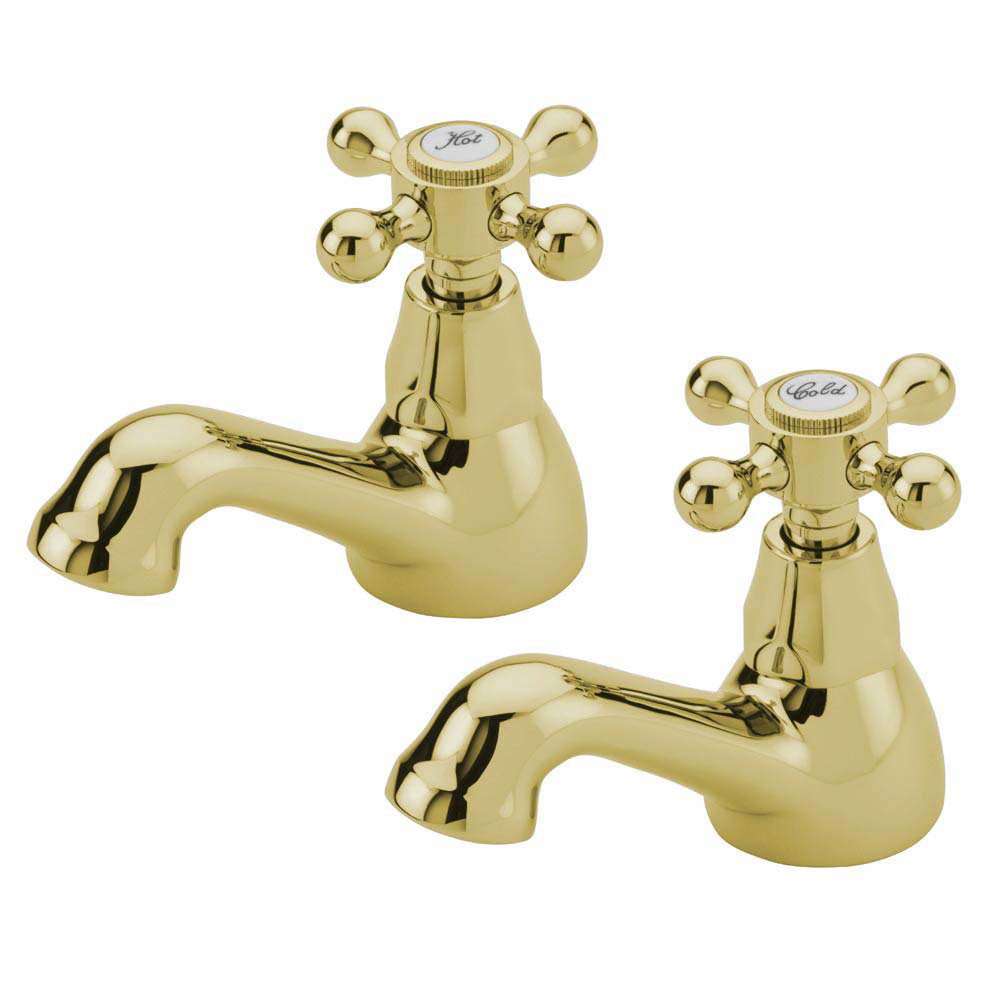 Tre Mercati Victoria Basin Taps - Antique Gold | Victorian Plumbing