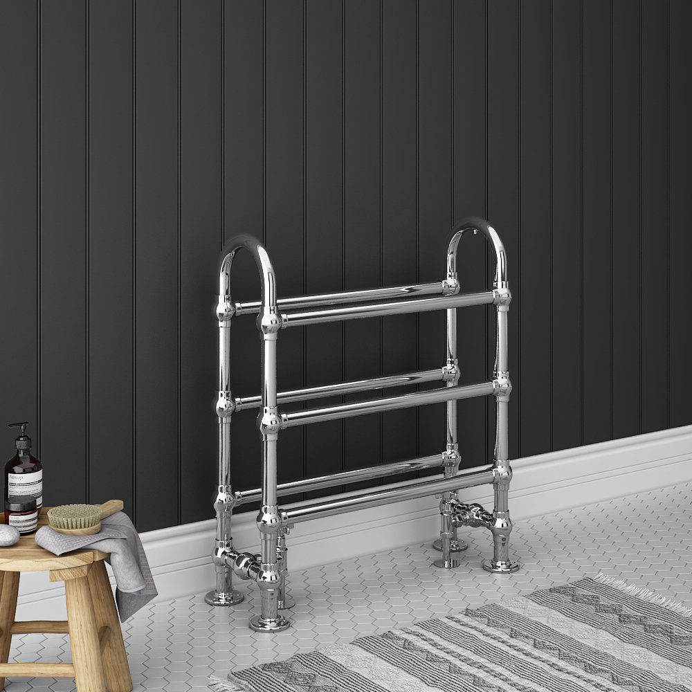 Chatsworth Traditional 778 x 683mm Chrome Freestanding Towel Rail at ...