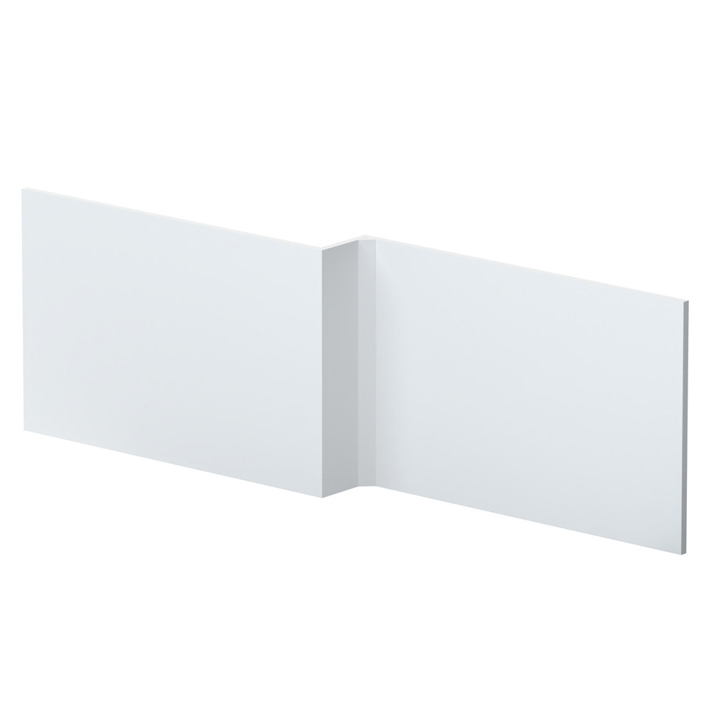 Venice Abstract / Urban Satin White L-Shaped Front Bath Panel - 1700mm ...