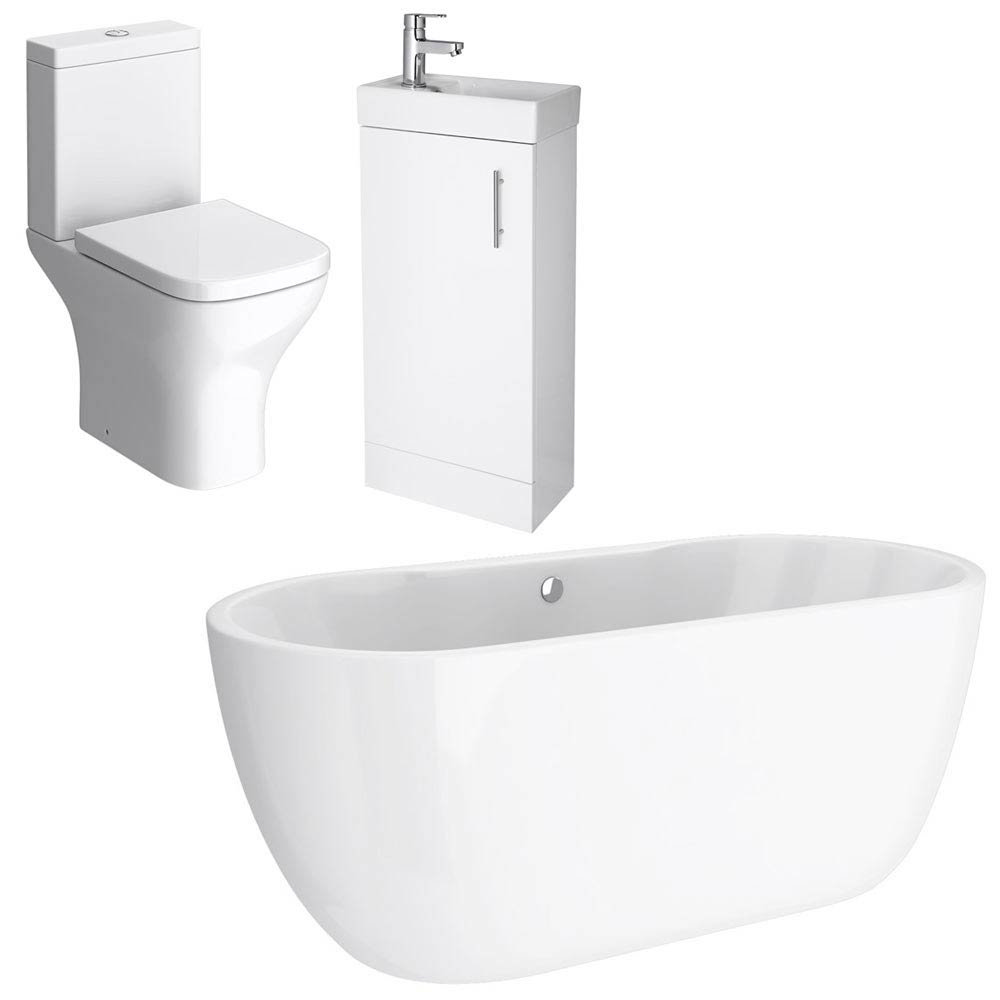 Venice Small Freestanding Bath Suite | Victorian Plumbing UK
