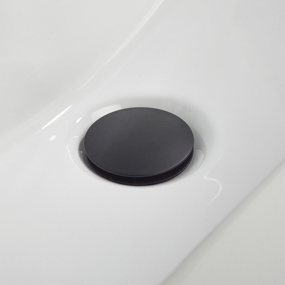 Bristan Black Round Basin Clicker Waste