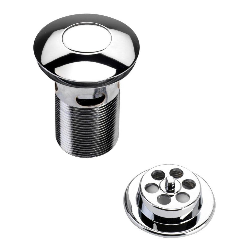 Bristan Round Push Button Slotted Bath Waste | Victorian Plumbing