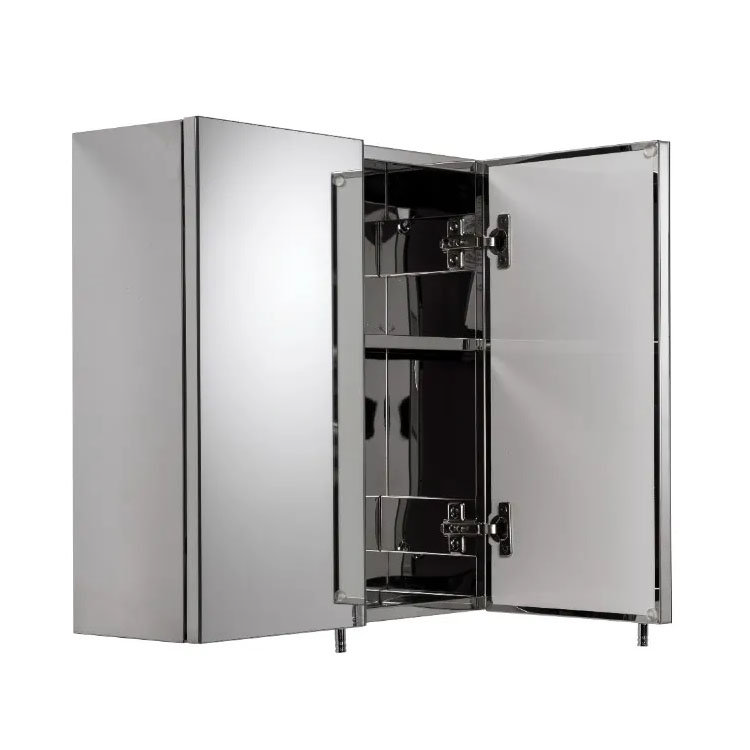 Croydex Avon Double Door Stainless Steel Mirror Cabinet - WC866105