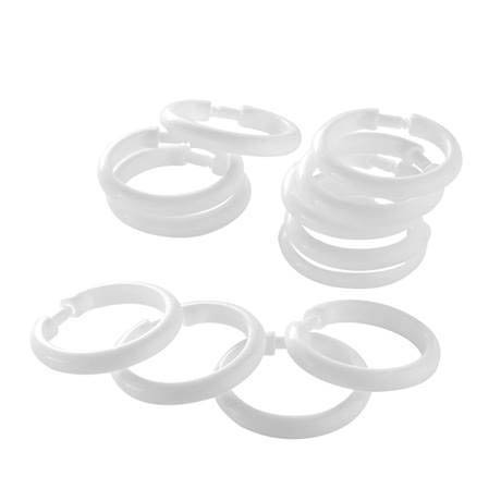 White Round Shower Curtain Rings at Victorian Plumbnig UK