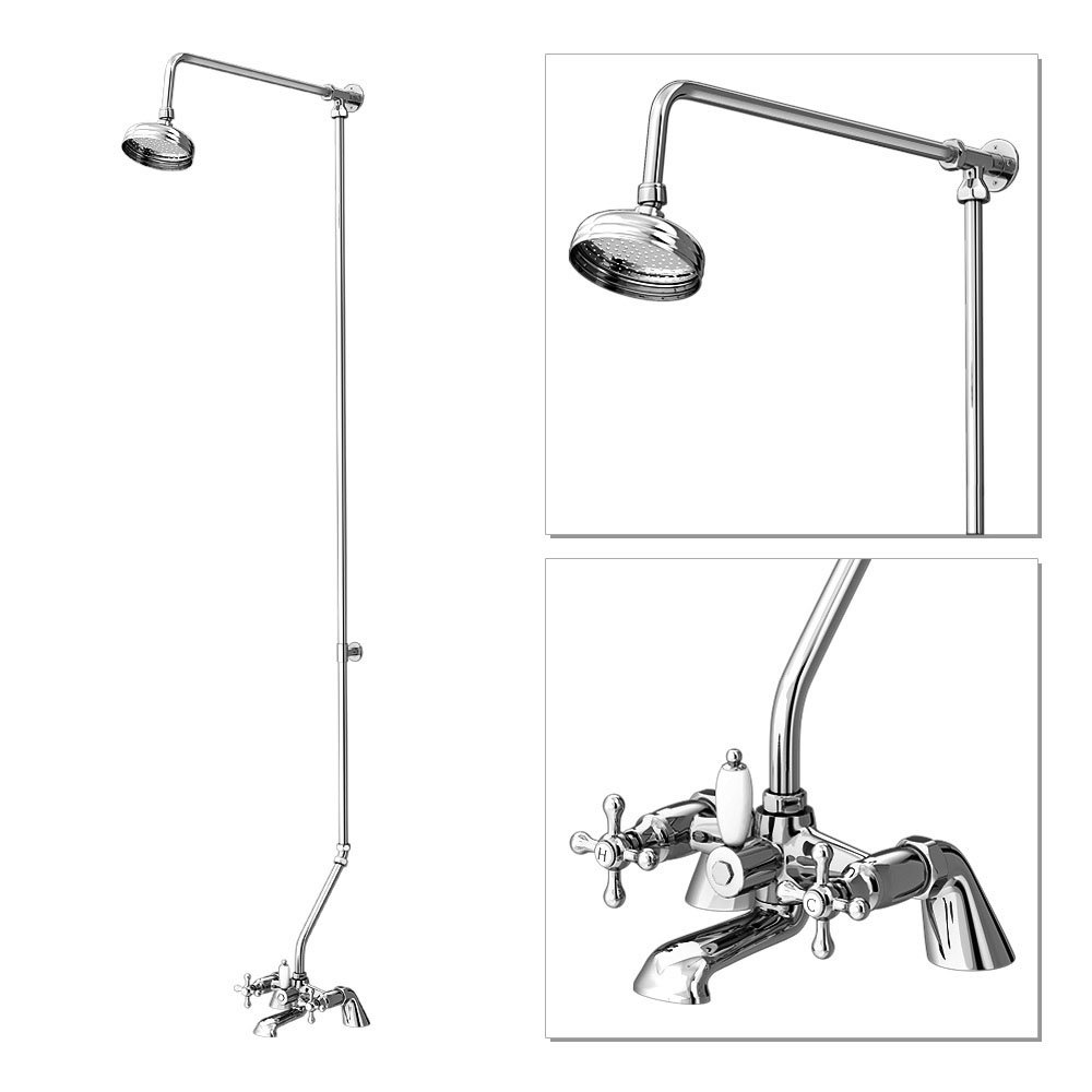 Bath Shower Mixer With Rigid Riser | Victorian Plumbing