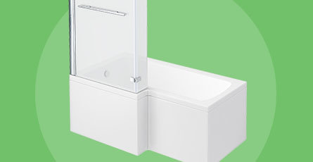 L-Shaped Baths | L-Shape Shower Baths | Victorian Plumbing