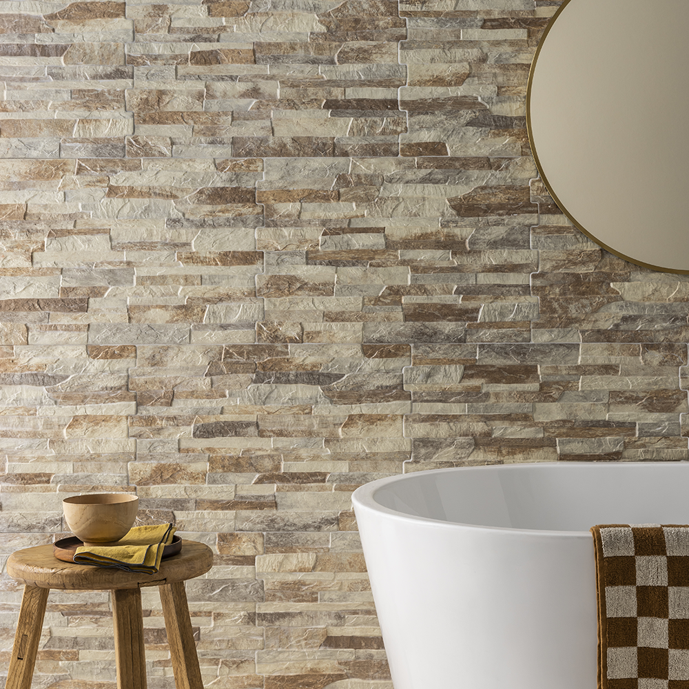 10 Textured Alps Stone Effect Wall Tiles | Victorian Plumbing.co.uk