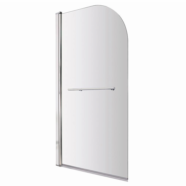 1400 Hinged Straight Curved Top Bath Screen + Rail at Victorian Plumbing UK