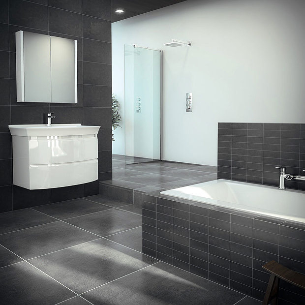 16 Taranto Matt Graphite Floor Tiles | Now At Victorian Plumbing.co.uk