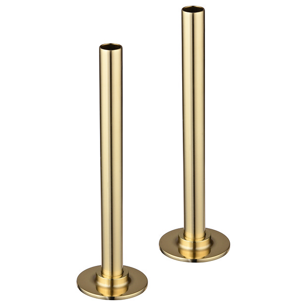 Arezzo 180mm Gold 15mm Pipe Kit for Radiator Valves | Victorian Plumbing UK