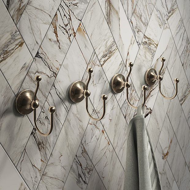 4 x Chatsworth 1928 Brushed Antique Brass Effect Traditional Double ...