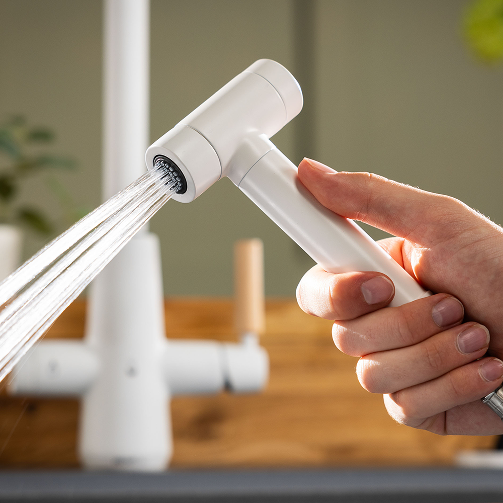 Abode Click Matt White Kitchen Handspray