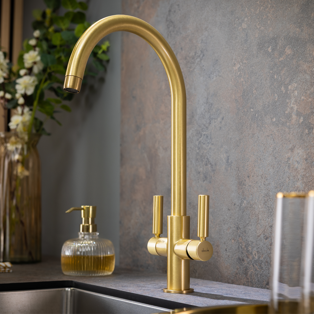 Abode Globe Aquifier Dual Lever Water Filter Kitchen Mixer Tap ...