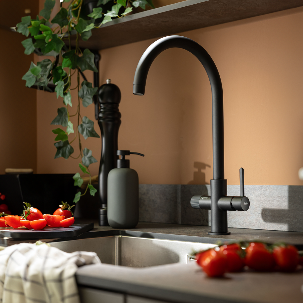 Abode Puria Aquifier Single Lever Water Filter Kitchen Mixer Tap - Matt ...